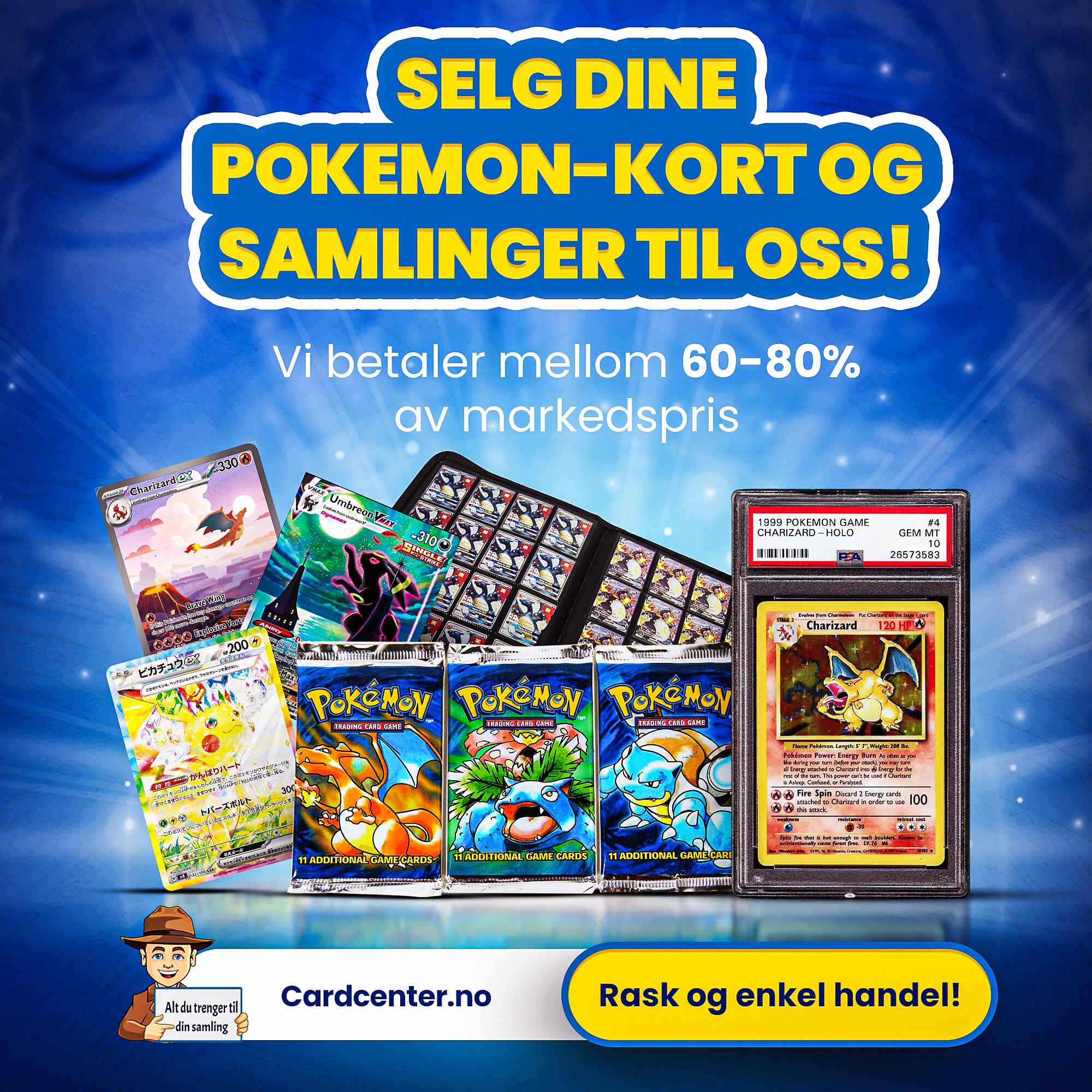 Selg til oss - Vi kjøper dine Pokemon-kort og samlinger